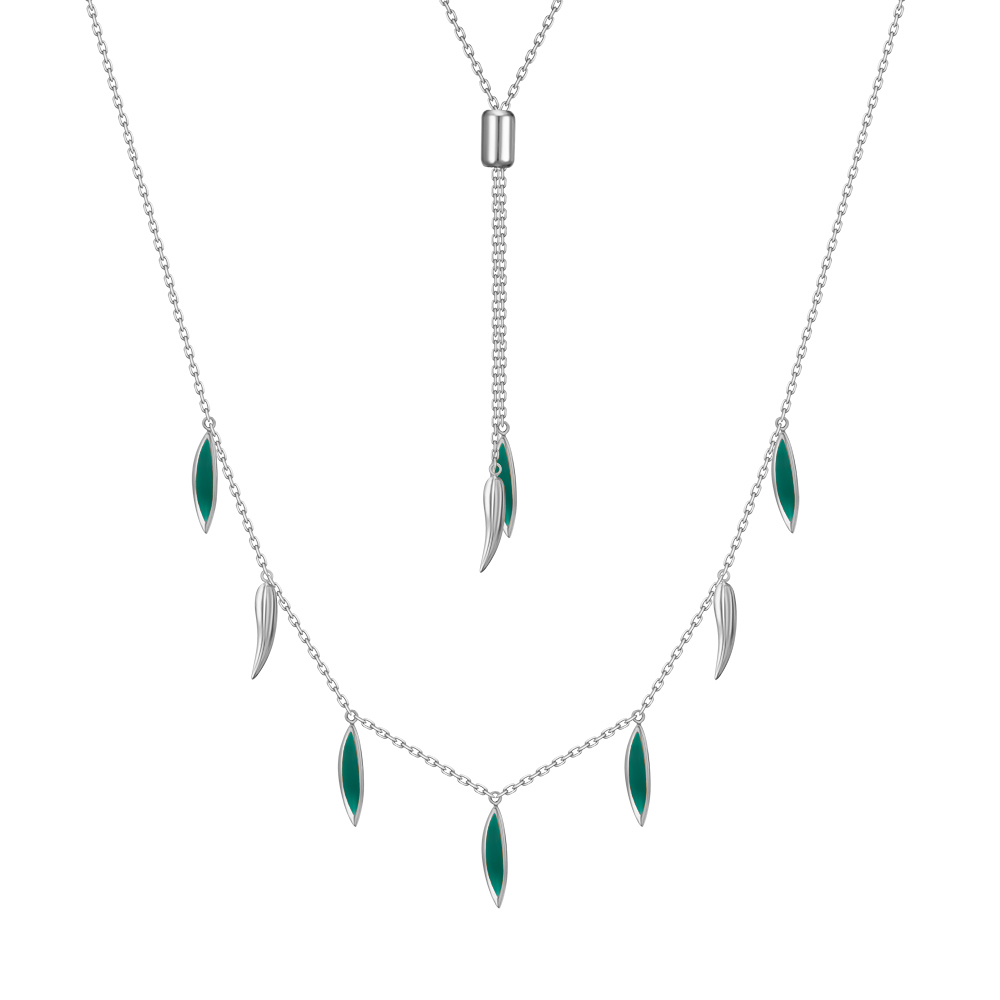 White gold necklace with enamel Mavka. Vendor code: 710956210201. Buy ...